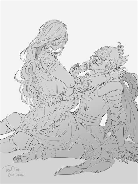 Malenia Blade Of Miquella And Cleanrot Knight Finlay Elden Ring Drawn