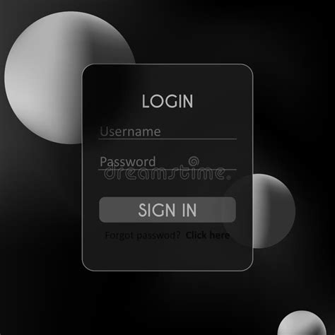 Glassmorphism Vector Concept Glass Effect Login Page Mobile App Login