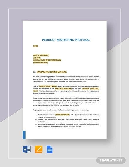 30 Product Proposal Templates Free Word Pdf Documents