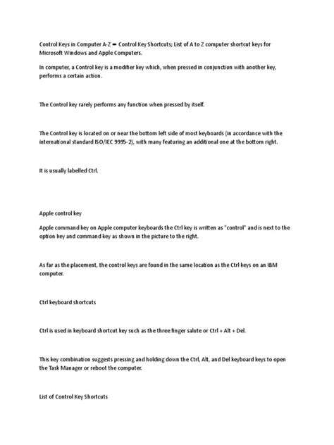 Control Keys In Wps Office Pdf Keyboard Shortcut Control Key