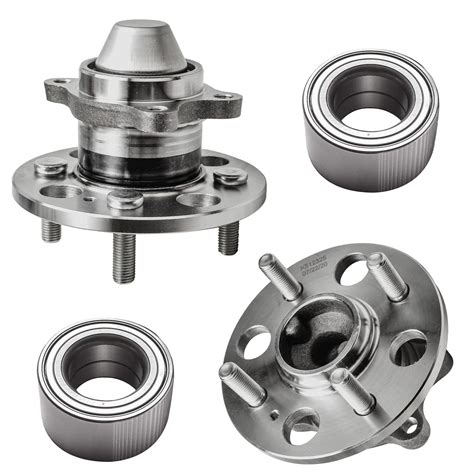 Detroit Axle 4pc Front Wheel Bearing And Rear Wheel Hub Bearing