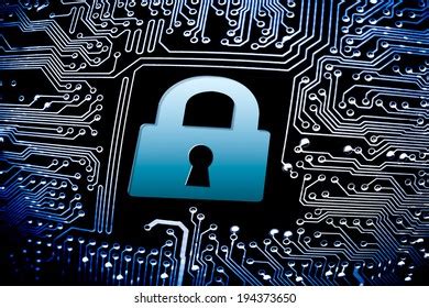 Graphic Symbol Lock On Computer Circuit Stock Photo 190449881 Shutterstock