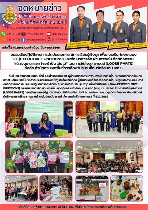 ประชาสัมพันธ์ สพป ศรีสะเกษ เขต 3 Facebook