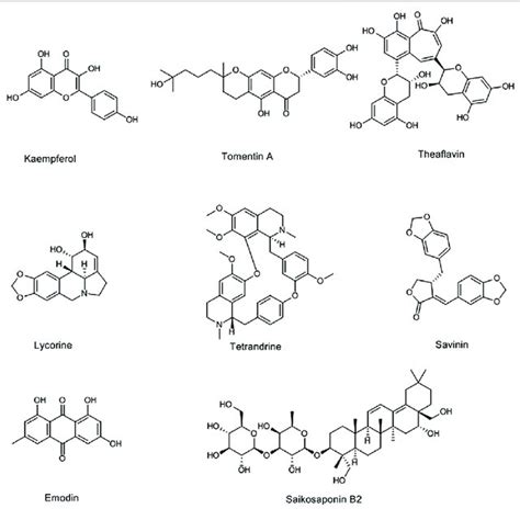Selected Chemical Structures Of Some Phytochemicals With Potential
