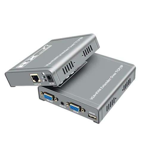 200m Vga Kvm Extender Over Ip Rj45 Ethernet Cat5e6 Cable Vga Usb Kvm Extender 1 Tx To Many Rx