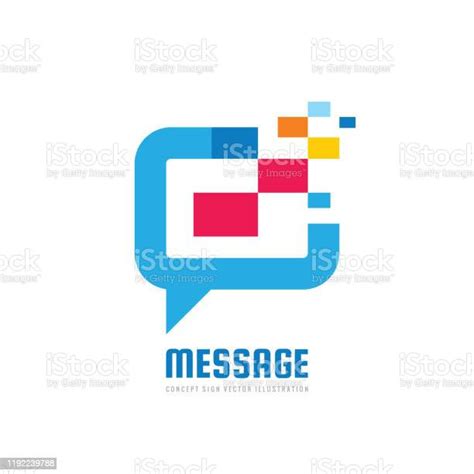 메시지 연설 거품 벡터 기호 개념 그림 플랫 스타일입니다 대화 말하기 아이콘입니다 채팅 기호입니다 소셜 미디어 기호입니다 통신 컨설팅 휘장 디자인 요소입니다 Brand