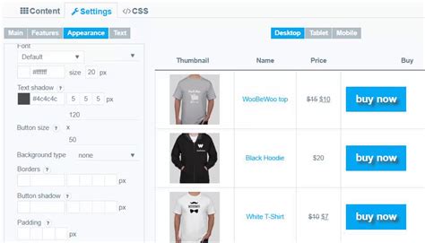 Product Table For Woocommerce Documentation Woocommerce