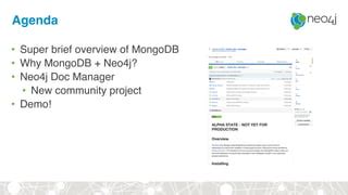 Neo4j MongoDB SF Graph Database Meetup Group Presentation PDF