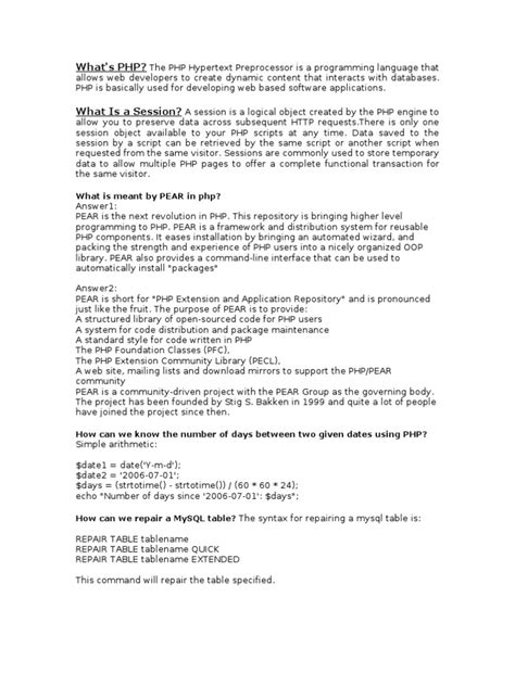 Php Pdf Php Class Computer Programming