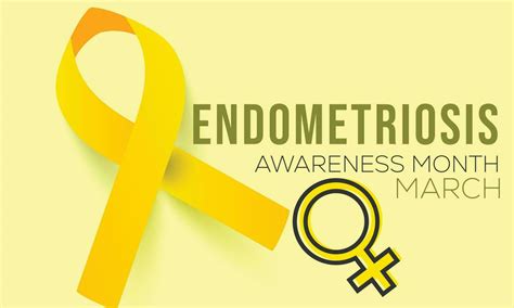 Endometriosis Awareness Month Background Banner Card Poster
