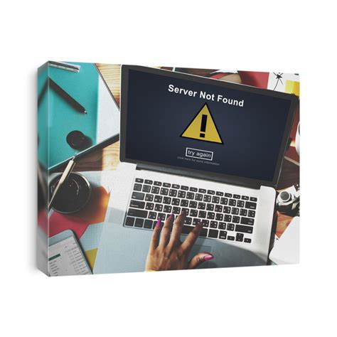 Server Not Found Computer Database Network Concept Canvas Print