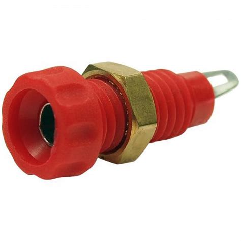 Red 4mm Panel Mounting Socket Hp00050339 Lab Equipment
