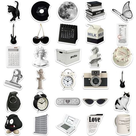 Bandw Grunge Aesthetic Sticker Pack Baje Home