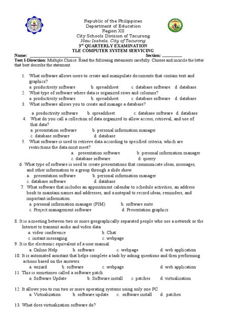 3rd quarterly examination in css 2023 pdf device driver computer