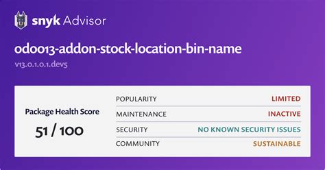 Odoo13 Addon Stock Location Bin Name Python Package Snyk
