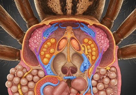 Spider Anatomy Cross Section Illustration Stock Illustration Illustration Of Structures Used