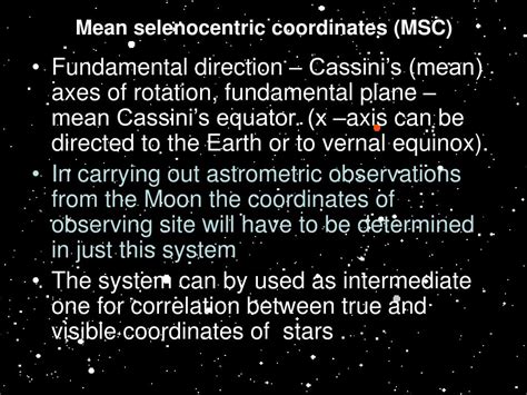 Ppt Coordinate Systems On The Moon And The Physical Libration Powerpoint Presentation Id 279930