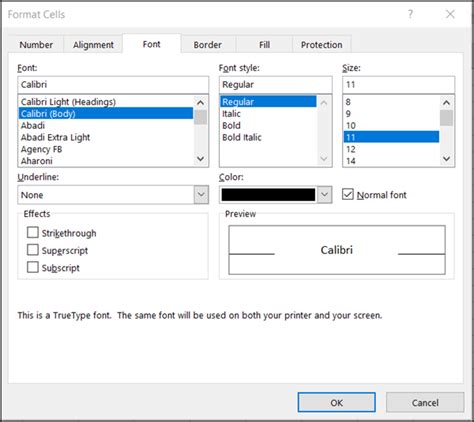 Как изменить шрифт по умолчанию в Excel