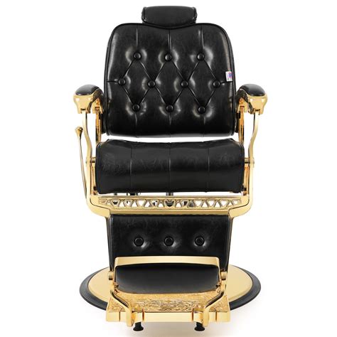 Black Gold Heavy Duty Hydraulic Barber Chair All Purpose Salonspa