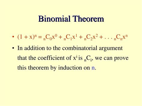 Ppt Binomial Identities Powerpoint Presentation Free Download Id3389723