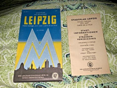 Ddr Stadtplan Leipzig Nr 5951256 Mit Strassenverzeichnis Ca 115 000