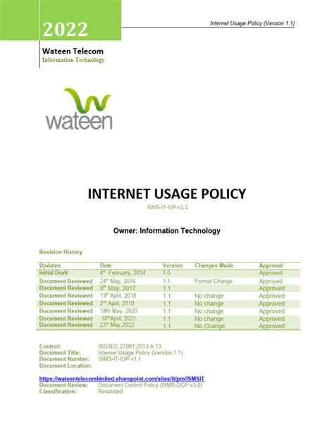 Internet Usage Policy Pdf
