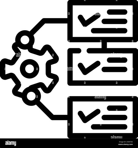 System Monitoring Line Icon Vector System Monitoring Sign Isolated Contour Symbol Black