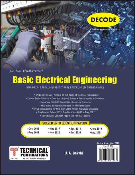 Basic Electrical Engineering For Jntu H 22 Course I I Cseitcsandb