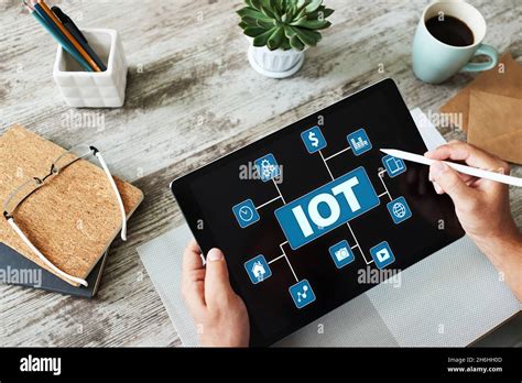 IOT Internet Of Things Technology Concept On Screen Stock Photo Alamy