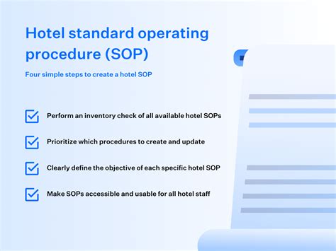 ข้อกำหนดการดำเนินงานของโรงแรม Hotel Sop คำแนะนำและตัวอย่างข้อกำหนด