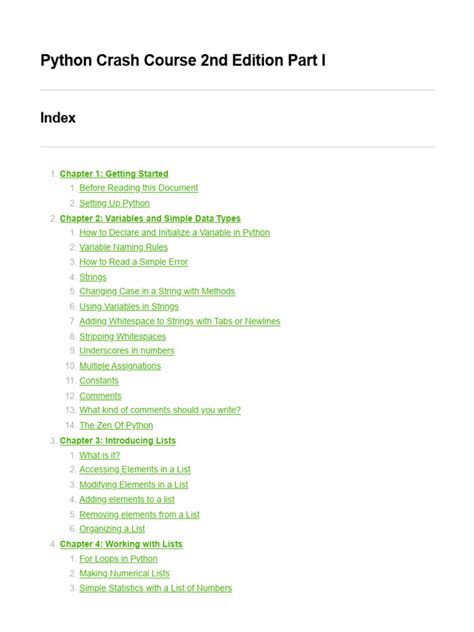 Python Crash Course 2nd Edition Part I Pdf Parameter Computer