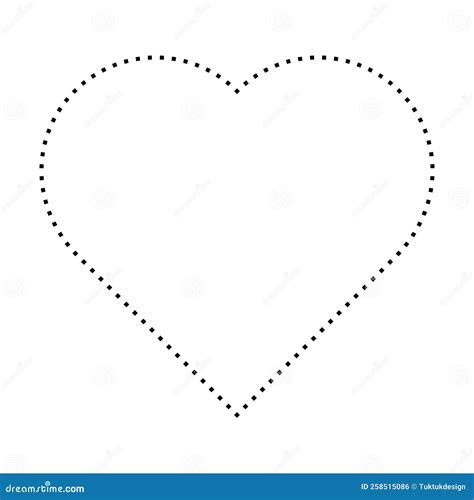 Heart Shape Dotted Symbol Icon Vector For Creative Graphic Design Ui