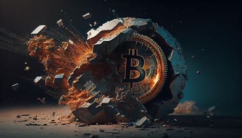 Premium Photo Bitcoin In The Form Of A Ball On A Dark