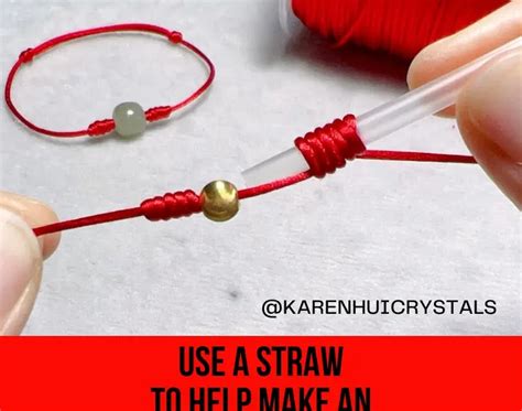 Quick Beaded Adjustable Knot Bracelet Tutorial Uses A Straw The