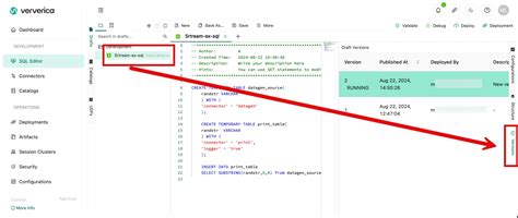 Manage Published Job Versions Ververica Documentation