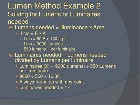 Lighting Calculations Lumen Method At Samuel Truelove Blog