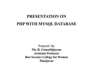 Php With Mysql Ppt PPTX