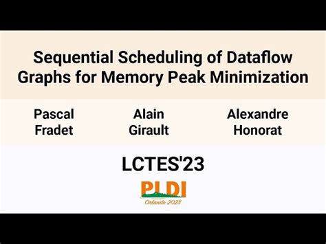 Free Video Sequential Scheduling Of Dataflow Graphs For Memory Peak