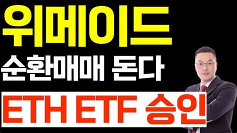 위메이드 주가 전망 순환 매매 돌아 옵니다 이더리움 현물 Etf 승인 기대 Youtube