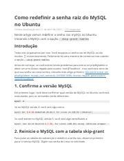 Resetting MySQL Root Password On Ubuntu Step By Step Guide Course Hero