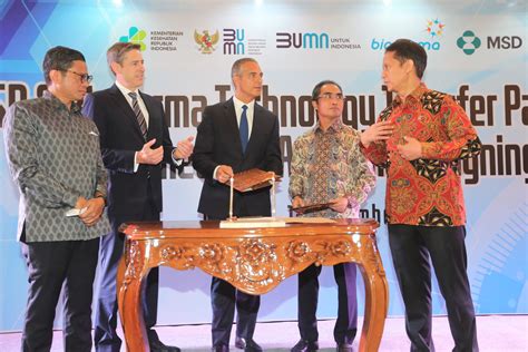 MSD Dan Bio Farma Tandatangani Perjanjian Kerjasama Transfer Teknologi