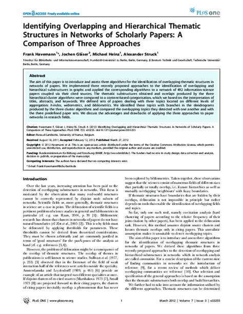 Pdf Identifying Overlapping And Hierarchical Thematic Structures In