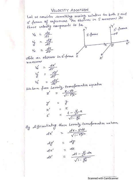 Velocity Addition Pdf