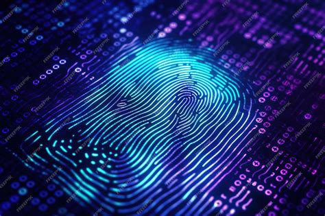 premium ai image holographic digital fingerprint cyber security
