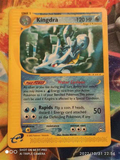 Pokemon Karty Tcg Original Krasna Stara Kingdra Edice Aquapolis Aukro