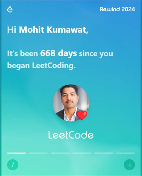 Mohit Kumawat On Linkedin Leetcoderewind2024rewind Leetcode