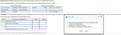 Solved Post Blues Transactions To The Accounts Receivable