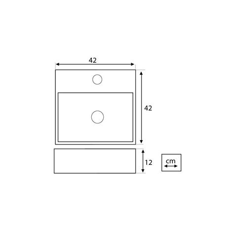 Bacha Slim Cuadrada Blanca Para Grifería Rozen Tienda Online