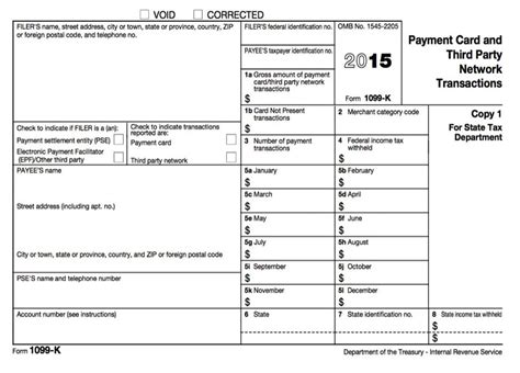 Printable 1099 K Form Free Download And Print For You