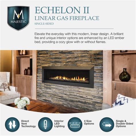 Majestic Echelon Ii 36 Linear Gas Fireplace